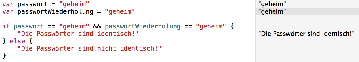 Swift lernen: Logische Operatoren